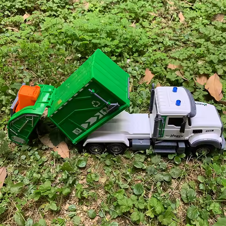 Remote Control Garbage Truck with Lights Sounds RC Sanitation Vehicle ...