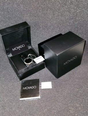 Movado Museum Classic Black Dial Leather Strap Men's SWISS Watch ...