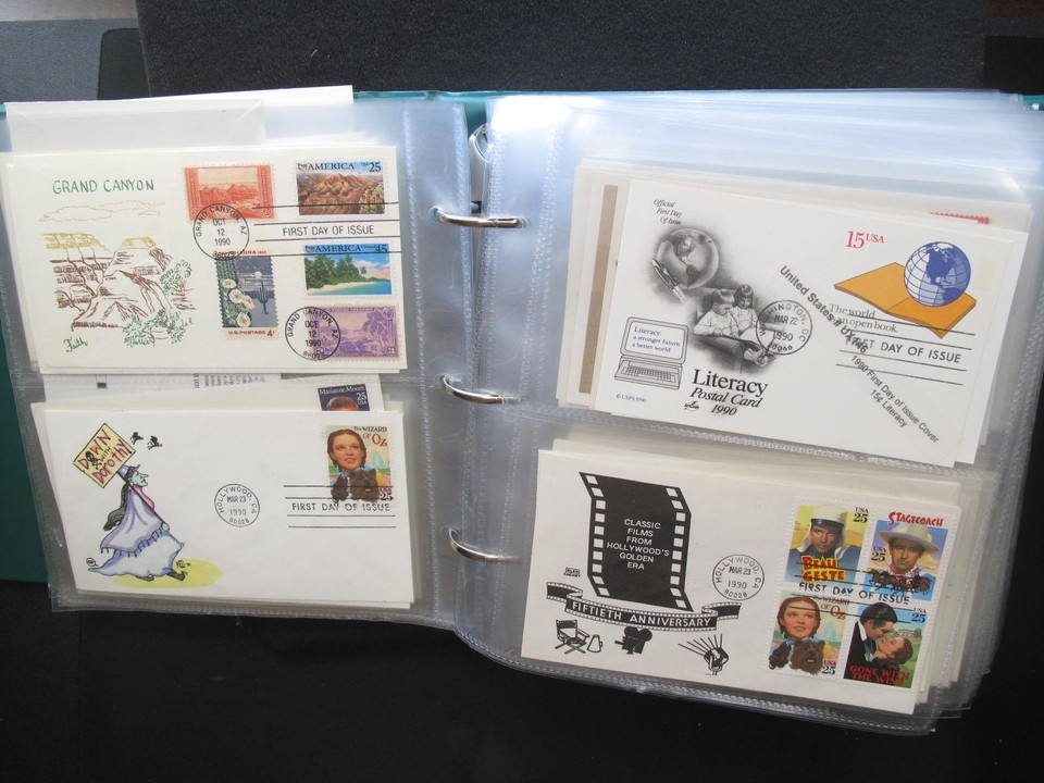 US First Day Cover Collection On Mystic Album 1990-1994 220 Covers ...