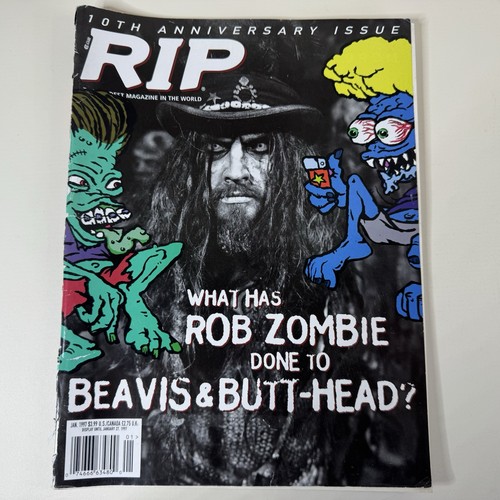 RIP Magazine Jan 1997 Rob Zombie Beavis Butt-Head 10th Anniversary ...