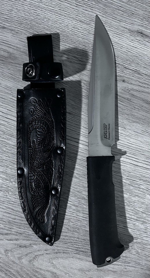 Kizlyar Korshun Russian Combat/fighting Knife. Rubber Handle SS blade ...