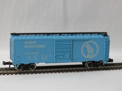 Vintage N Scale Atlas Box Car Great Northern Blue Made in USA | eBay