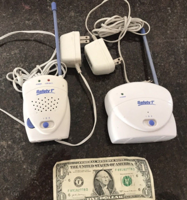 Safety first portable baby monitor and receiver with a belt clip and ...