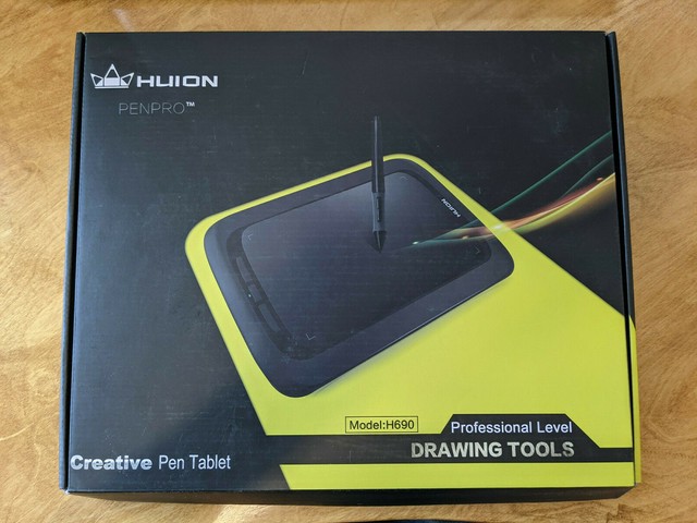 HUION H610 Pro V2 Graphic Drawing Tablet Battery- Stylus w/ a box for ...