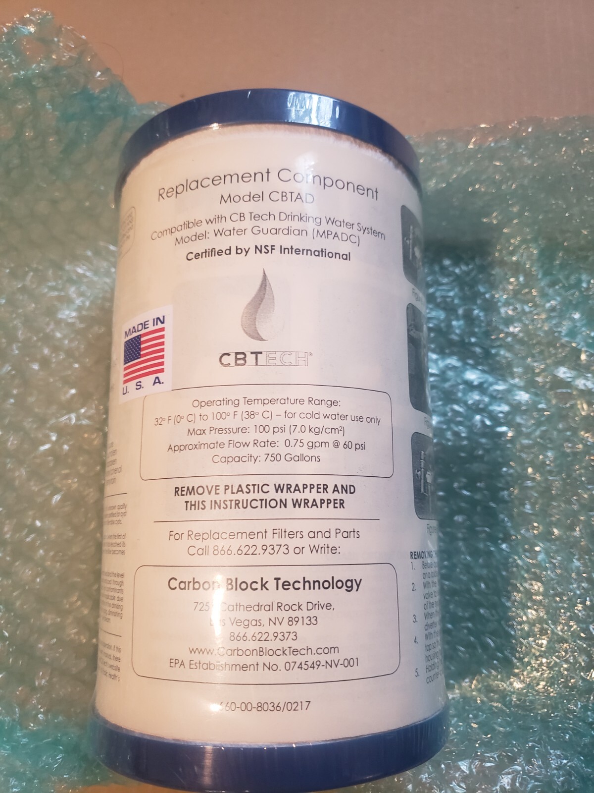 Multi-Pure Drinking Water System Model 500 Replacement Filter MPC6 OLD ...