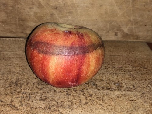 Early Antique Italian Alabaster Stone Fruit Marble Yellow Red Apple ...