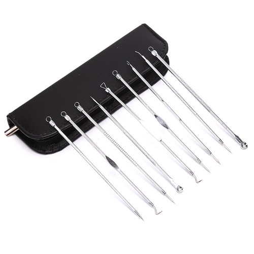 9x Blackhead Remover Tool Kit Spot Acne Pimple Comedone Extractor ...