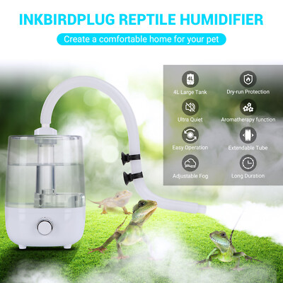 Inkbird Reptile Humidifier Pet Supplies Fogger Adjustable Fog Tank 4L ...