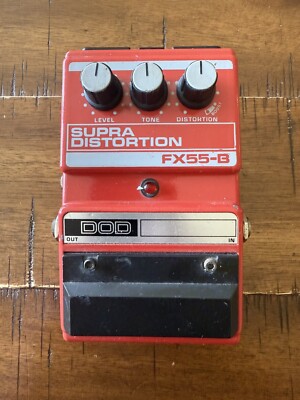 DOD FX55-B Supra Distortion 1990 Guitar Effect Pedal USA Made FX831530 ...