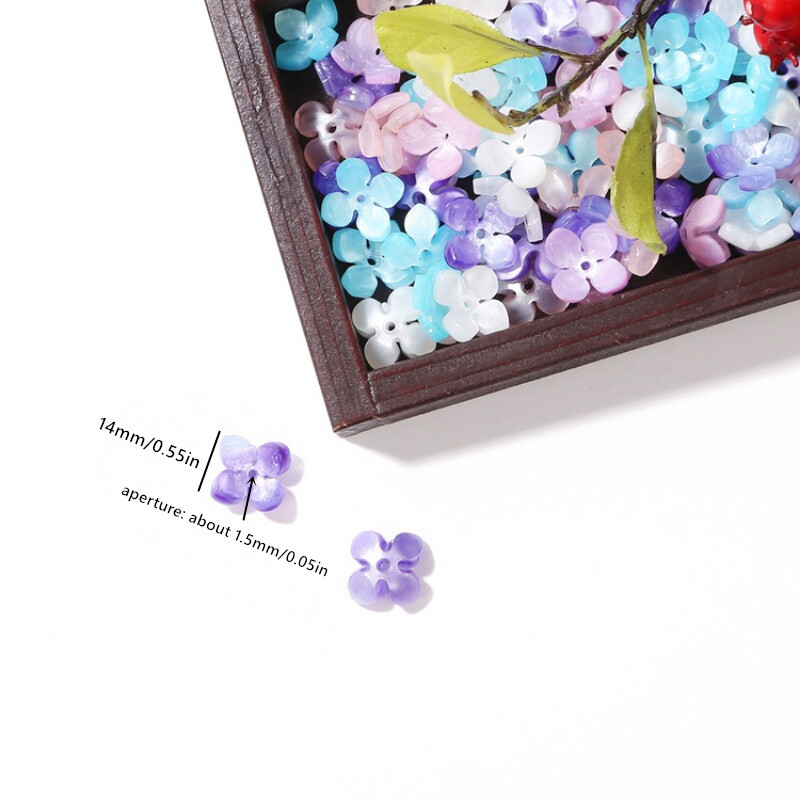 10Pcs 14mm Imitation shell petal beads DIY Making Jewelry hairpin ...