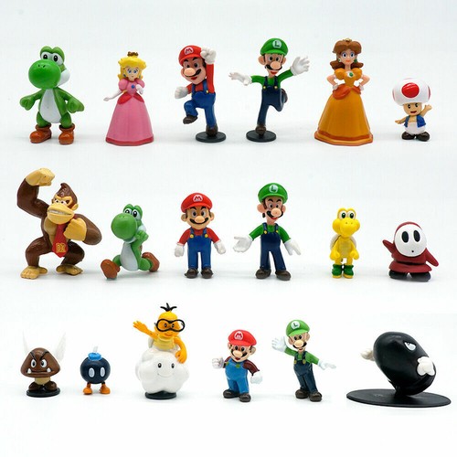 18 Pcs Super Mario mini Figure Cute Toys Doll Action Figures Collection ...