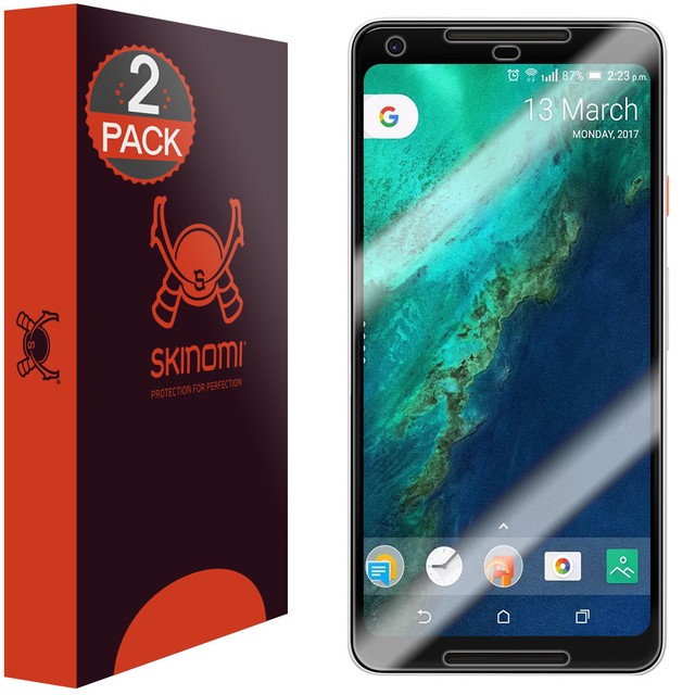 Google Pixel 2 XL Screen Protector MAXIMUM Coverage 2-pack Skinomi ...
