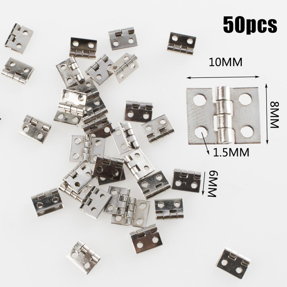 Hinges With Screws 50pcs 8*10mm Accessories Brass For Craft Box For ...