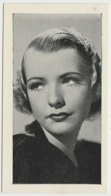 Polly Rowles 1938 Hill Famous Film Stars Tobacco Card #25 - Arabic Text ...