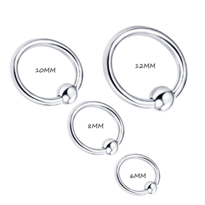 10pc CBR Tragus Ear Cartilage Piercing Captive Bead Closure Ring Nipple ...