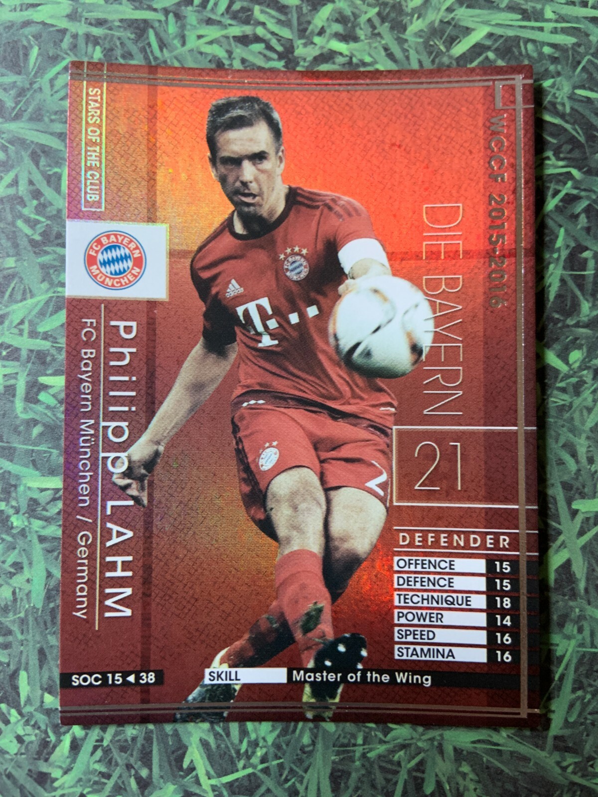 Panini WCCF 2015-16 Philipp Lahm FC Bayern Munchen Refractor card ...