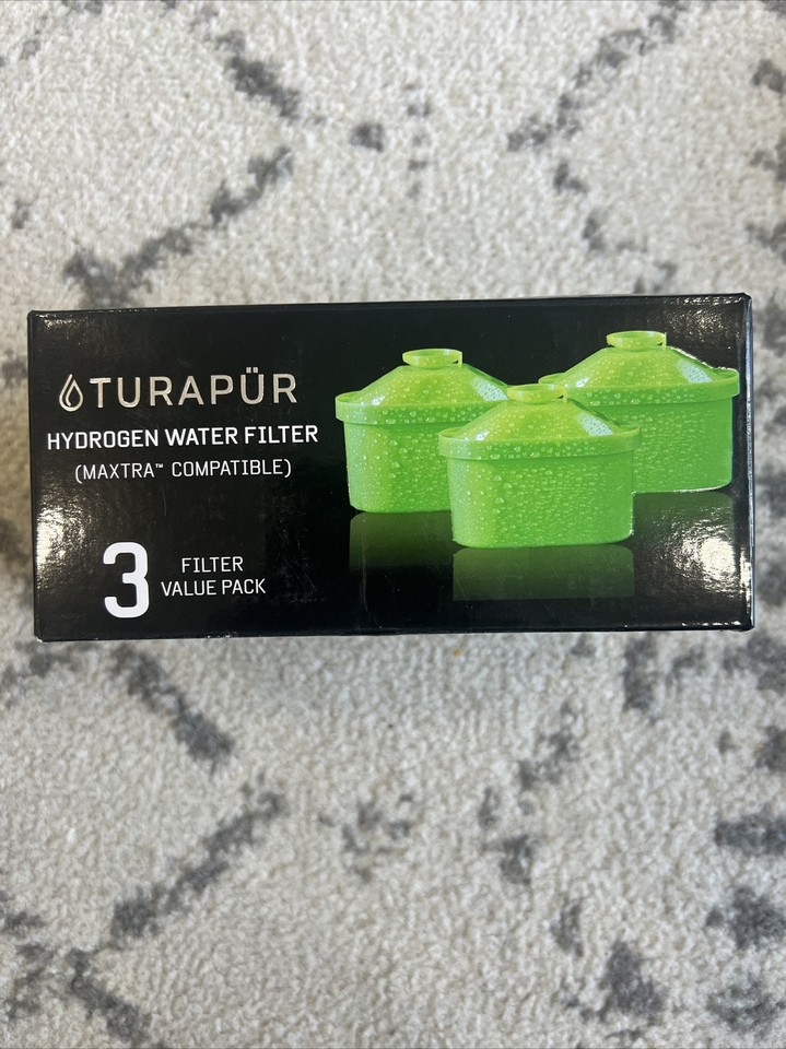 Turapur Hydrogen Water Filter 3 Filter Value Pack New Sealed Filters ...