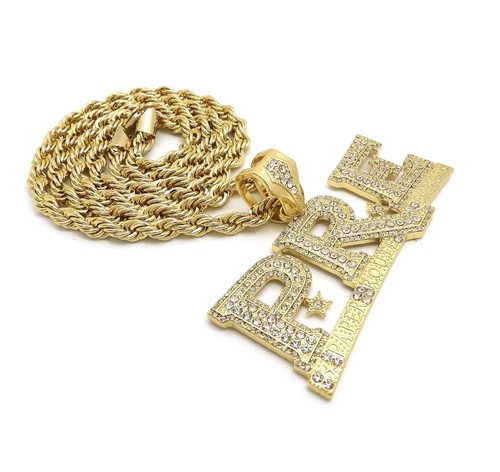 HIP HOP ICED YOUNG DOLPH PRE PENDANT & 6mm 30" ROPE CHAIN FASHION ...