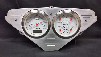 1955 1956 1957 1958 1959 Chevy Truck Quad 2 Gauge Metric Dash Panel ...