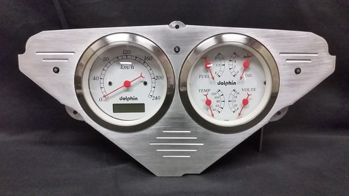 1955 1956 1957 1958 1959 Chevy Truck Quad 2 Gauge Metric Dash Panel ...