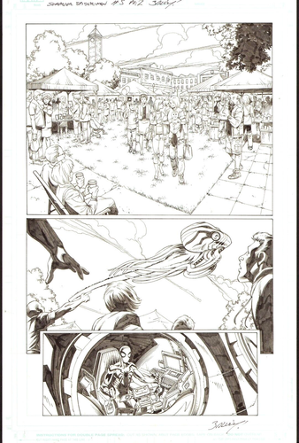 MARK BAGLEY SIGNED 2024 SUPERIOR SPIDER-MAN, FLYING OCTOPUS ORIG. ART ...