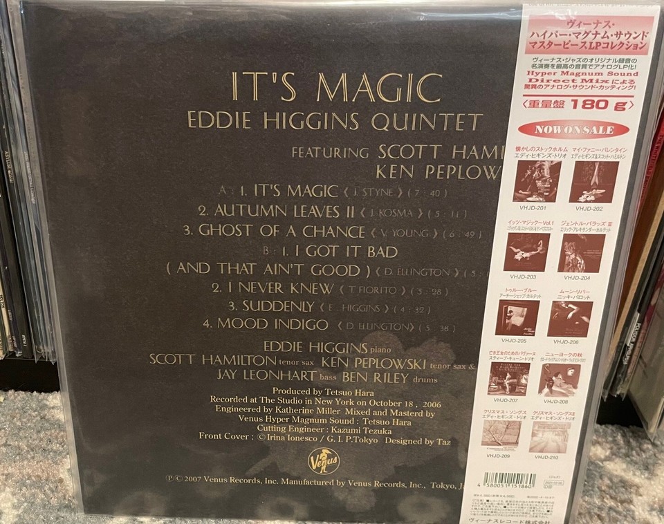 Eddie Higgins Scott Hamilton Ken Peplowski It's Magic NEW LP Venus ...