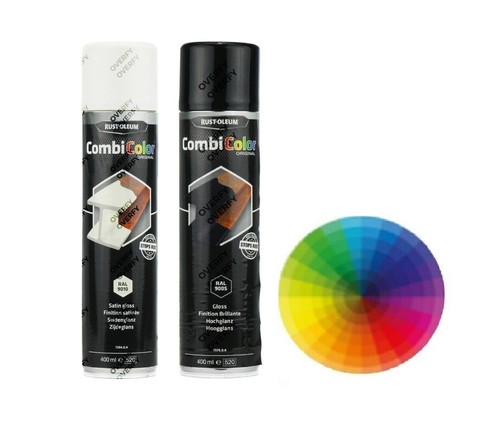 Rust-Oleum CombiColor Direct To Rust Spray Paint Satin & Gloss Black ...