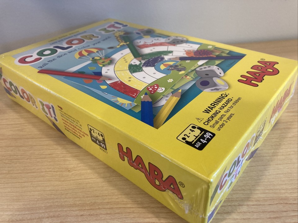 HABA Color It! Roll & Write Coloring Sheets Kids Board Game New Sealed ...