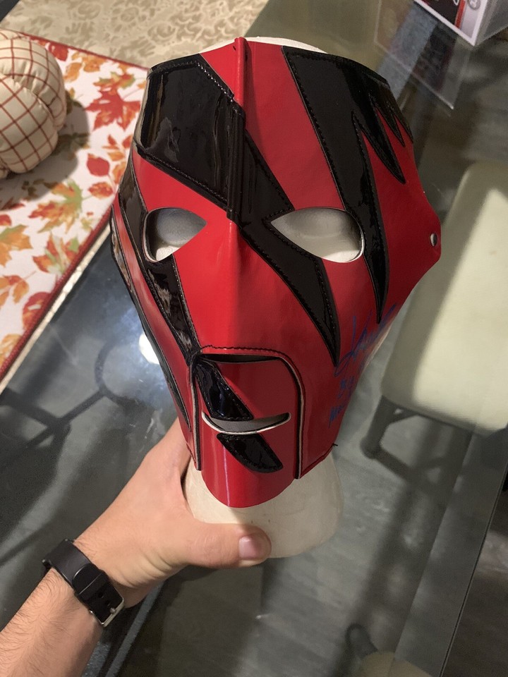 Kane Autograph replica mask Glenn Jacobs Adult Signed Leather ...