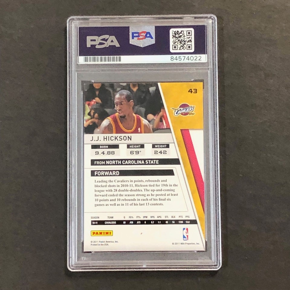 2010-11 Panini Season Update #43 J.J. Hickson Signed Card AUTO PSA ...