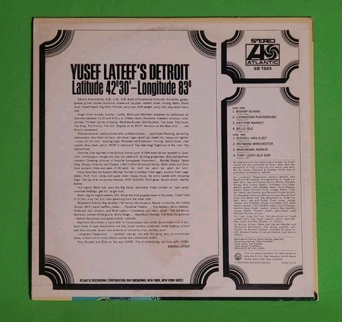 Yusef Lateef's Detroit Latitude 42° 30' Longitute 83° Atlantic SD 1525 ...