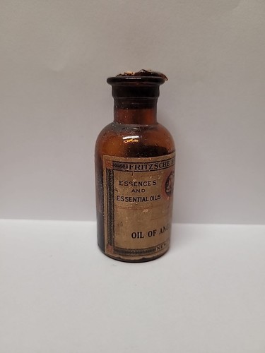 Vintage FRITZSCHE BROTHERS OIL OF Angelica Root MEDICINE ORIGINAL LABEL ...