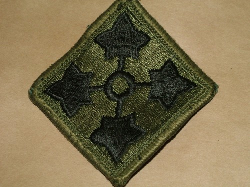 US ARMY 4TH INFANTRY DIVISION PATCH CLOVER OLIVE GREEN | eBay