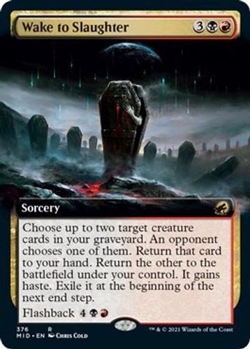 MTG Wake to Slaughter (Extended Art) - MID Innistrad: Midnight Hunt NM ...