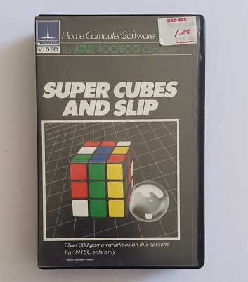 Atari 400/800 - Super Cubes and Slip - Thorn EMI Cassette Tape Game ...
