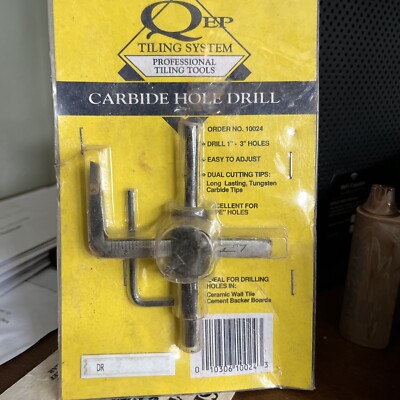 QEP Tiling System Carbide Hole Drill Holesaw 1-3” Adjustable NOS No ...