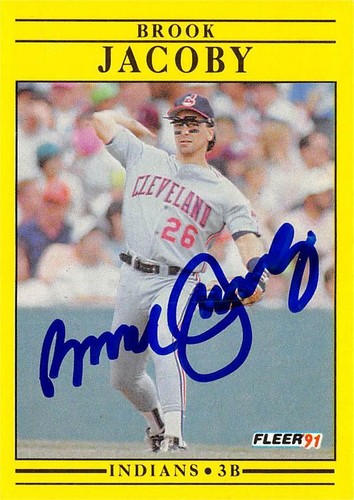 Brook Jacoby autographed Baseball Card (Cleveland Indians) 1991 Fleer ...