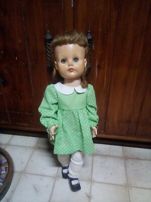 23" Vintage 1950's Original Ideal Saucey Walker Doll Red Hair Flirty Green Eyes | eBay