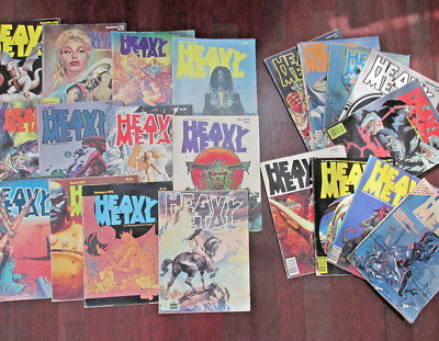 Lot of 21 issues of Vintage Heavy Metal Magazines 9 1977 & 12 1978 ...