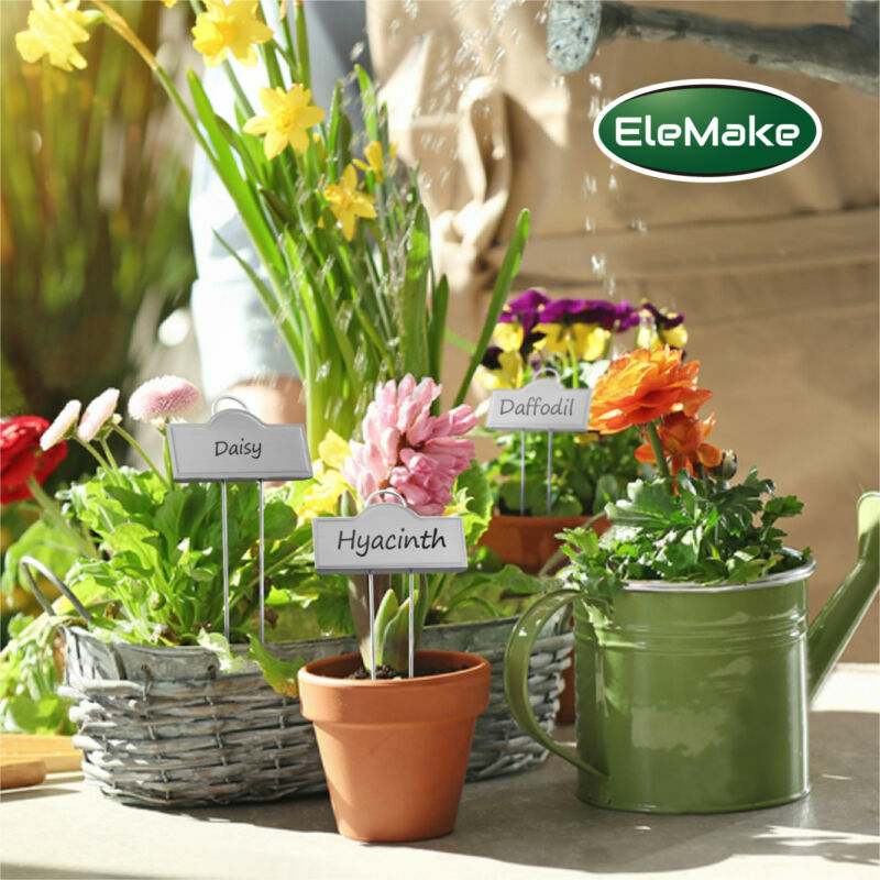 25-Pack Weatherproof Large Metal Plant Labels Garden Markers Plant Tags ...