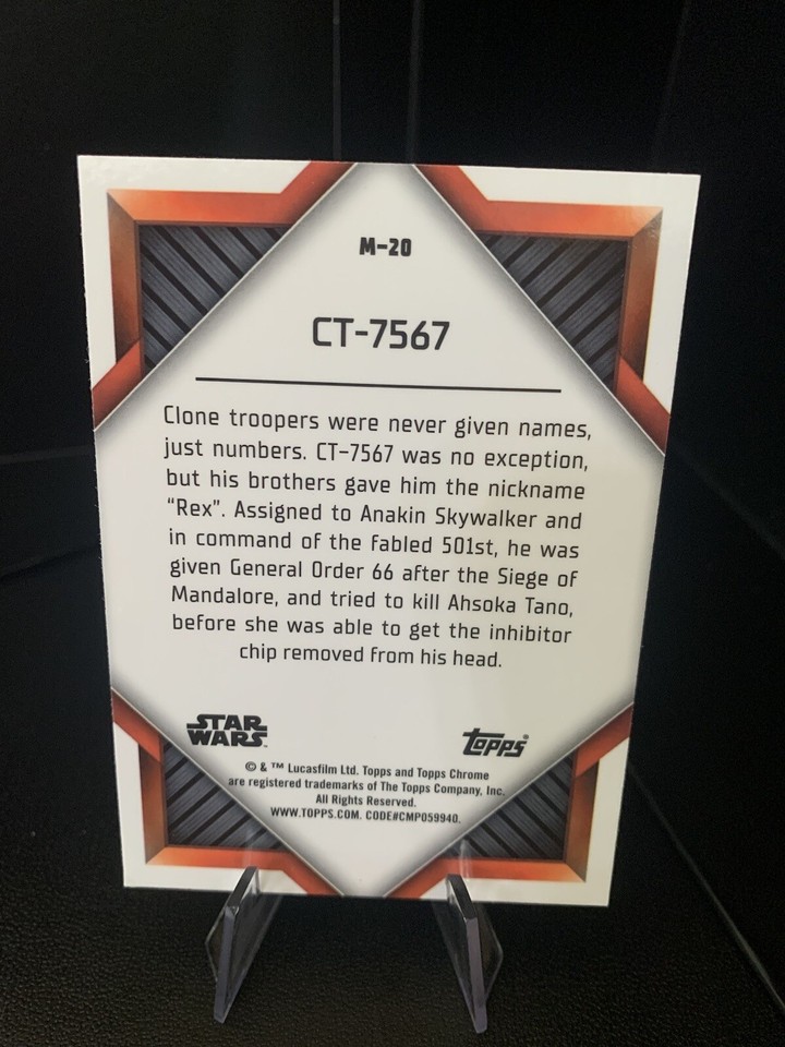 CT-7567 REX 💥2023 Topps Chrome Star Wars💥MONIKERS Silver Refractor💥MT ...