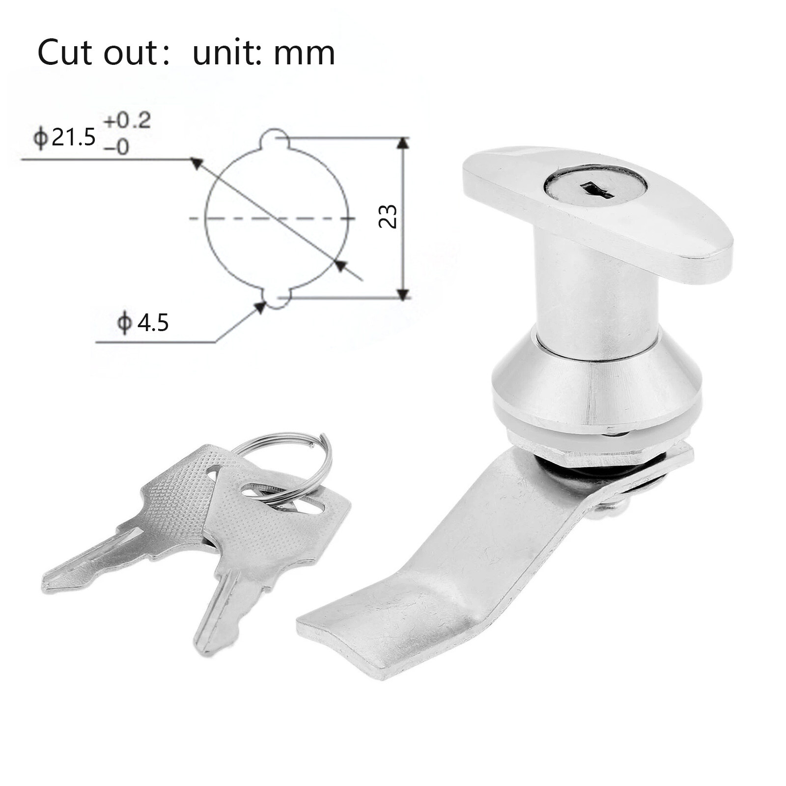 Cam Handle Lock Locking Plate Electric Closet Lock Threaded Cabinet ...