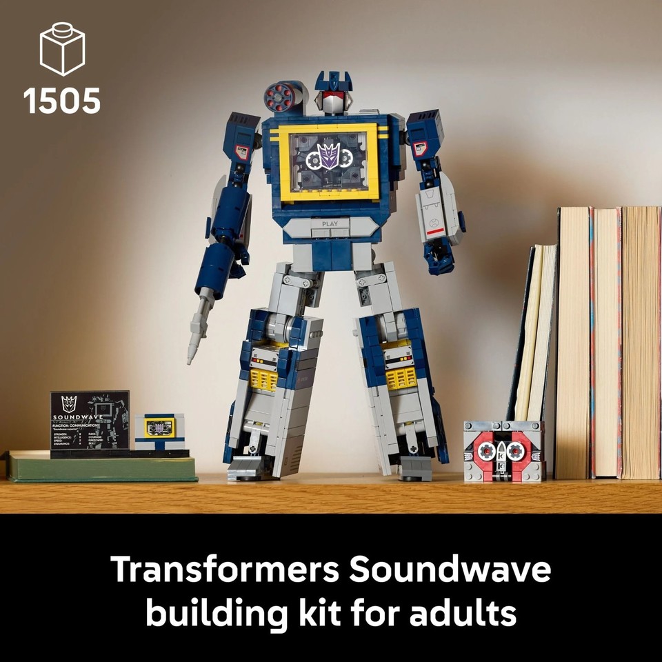 LEGO Icons Transformers Soundwave 10358 Set w/ Ravage & Laserbeak ...