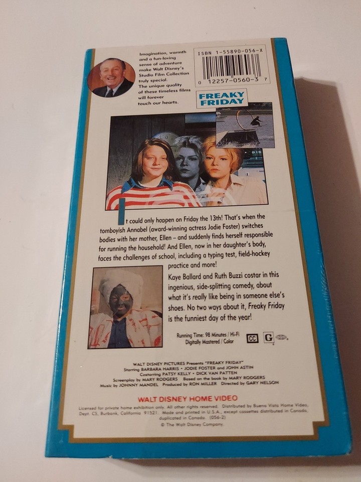 Walt Disney's Freaky Friday (VHS, 1997) SEALED 12257056037| eBay