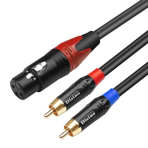 Female XLR to Dual RCA Y Splitter Patch Cable,Unbalanced XLR Female to ...