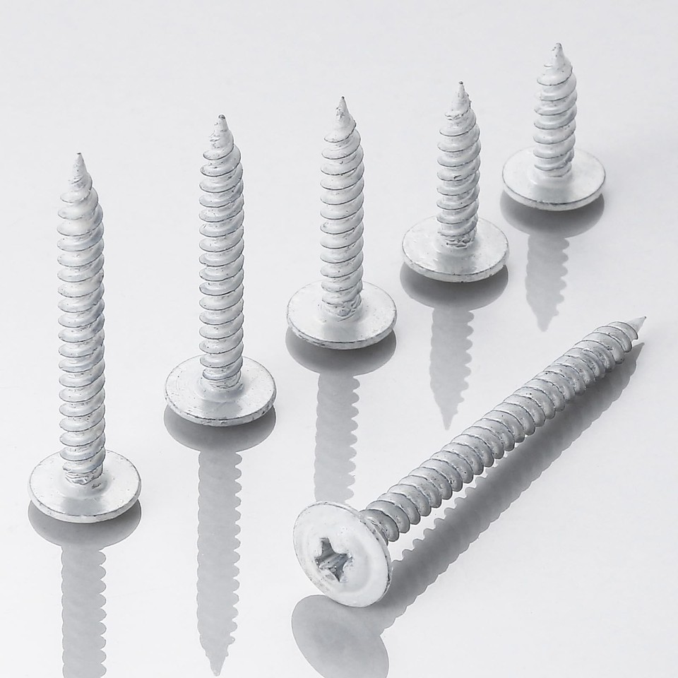 Wensilon(350 pcs)#8×5/8" Phillips Truss Head Wood Screws White Iron ...