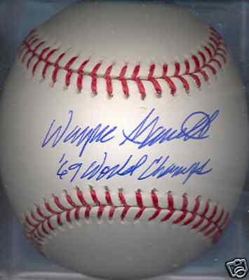 Wayne Garrett 1969 New York Mets Autographed Signed OML Baseball COA ...