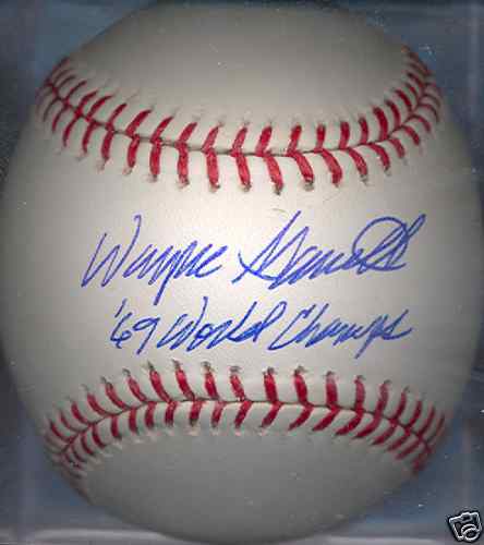 Wayne Garrett 1969 New York Mets Autographed Signed OML Baseball COA ...