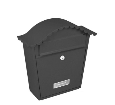 Victorian Style Classic Post Box Black Letter Box Door Wall Mounted ...