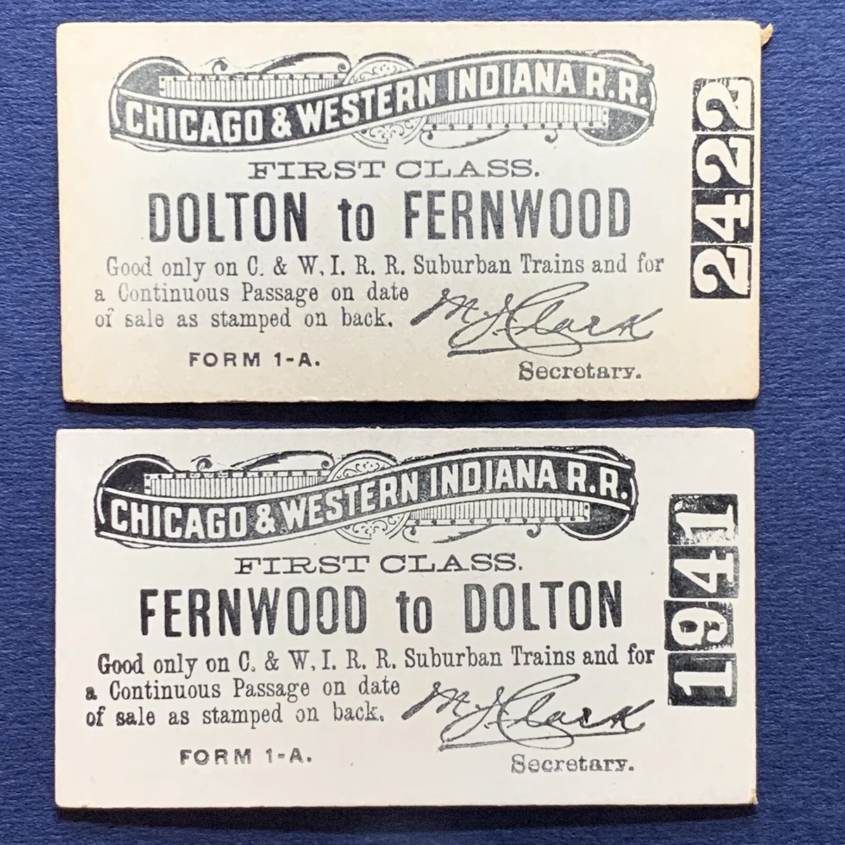Vintage Train Ticket